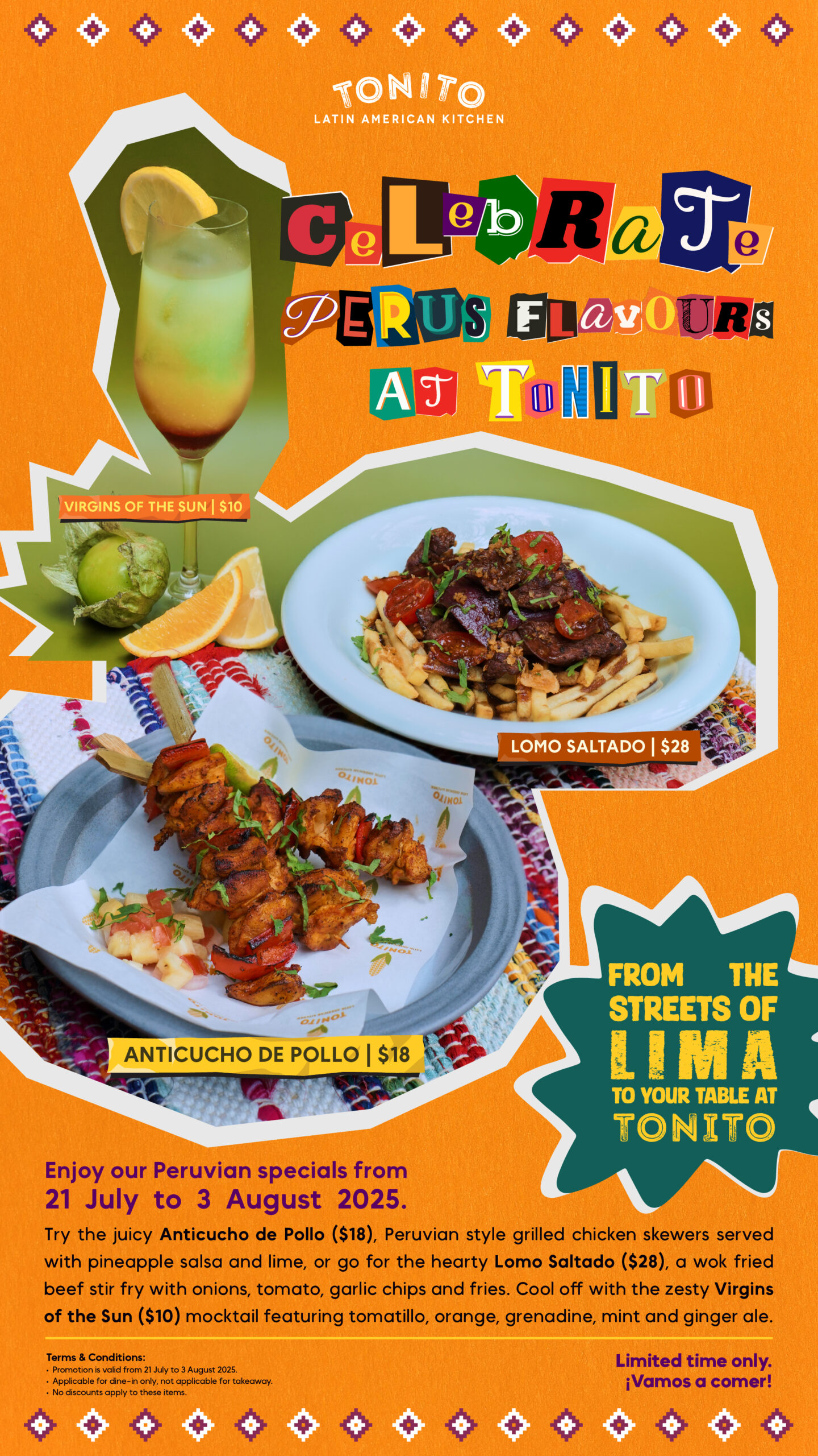 Promotions | Tonito Latin American Kitchen
