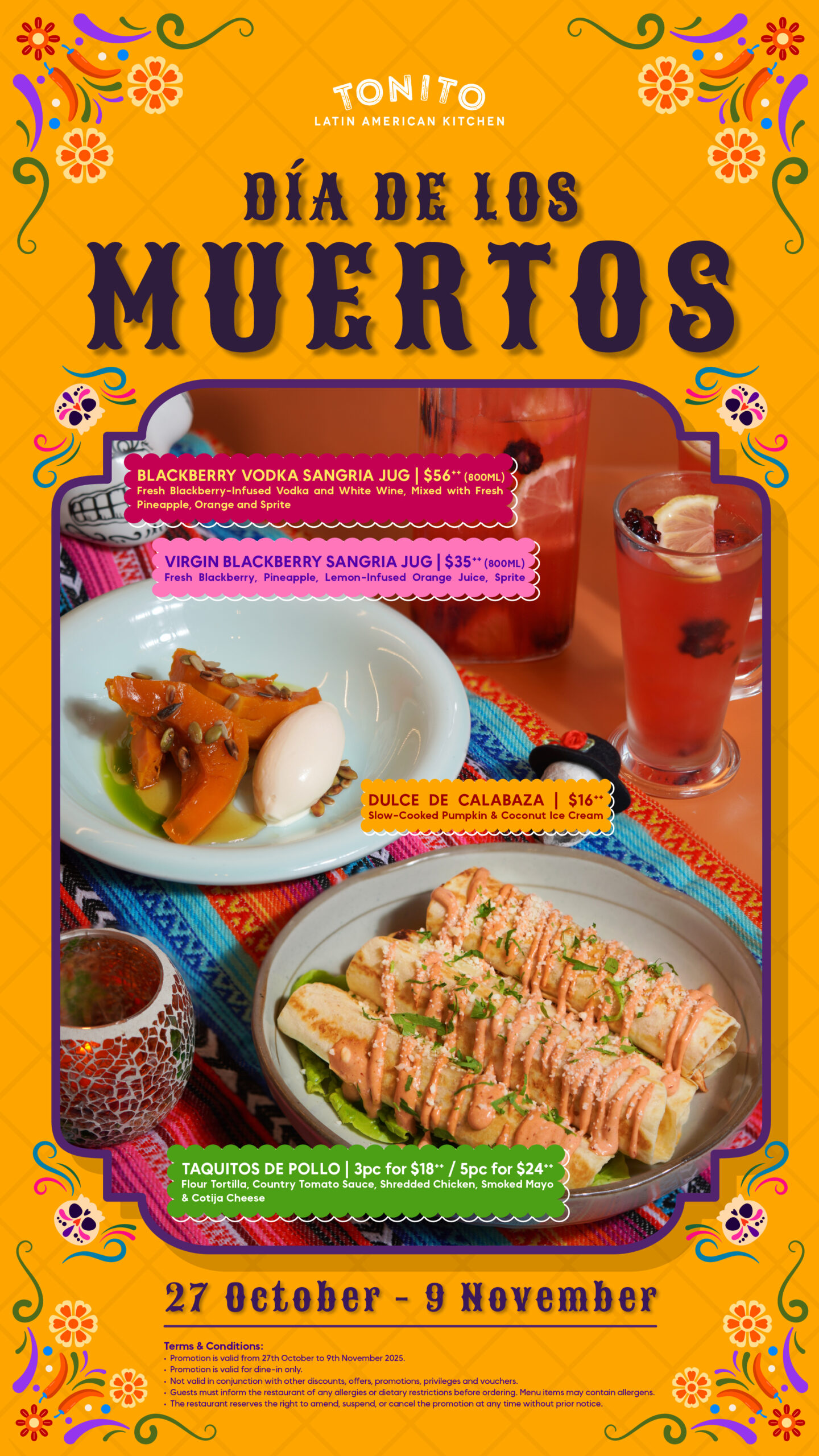 Promotions | Tonito Latin American Kitchen